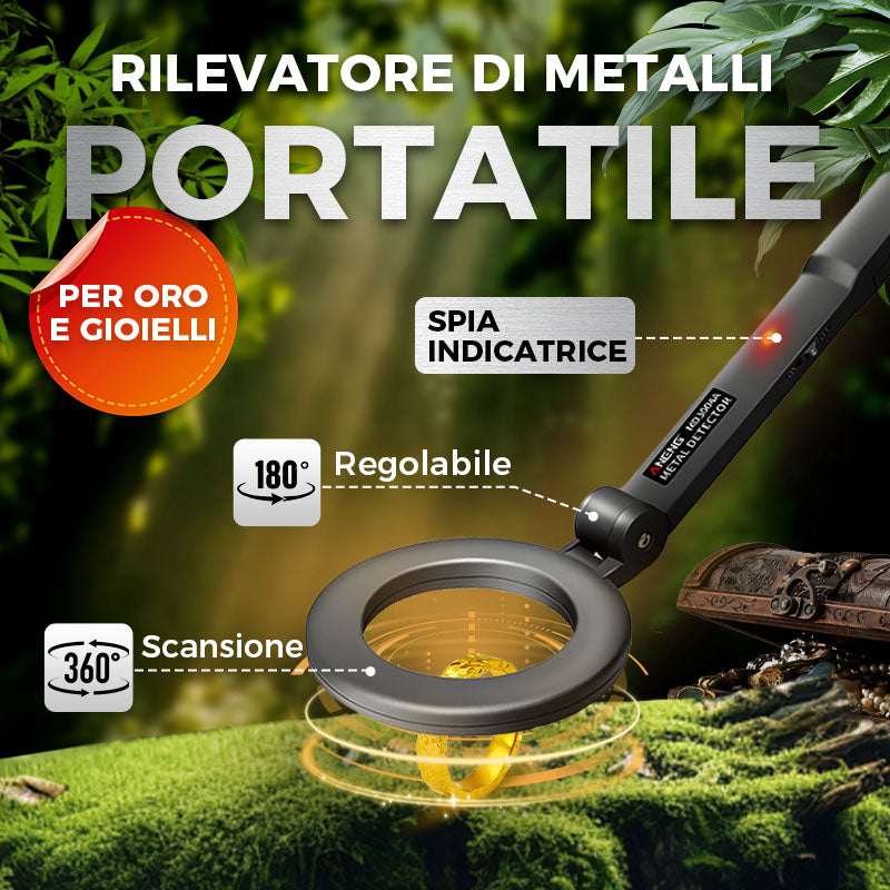 Rilevatore di Metallo con Allarme Lampeggiante LED ad Alta Sensibilità ...